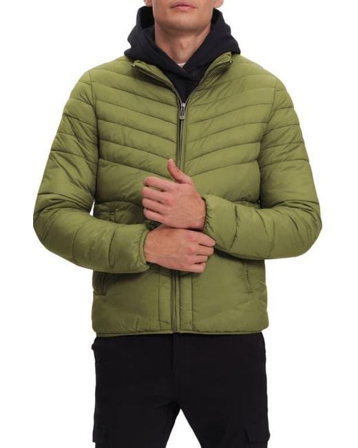 Noize Brando Nylon Puffer Jacket in Green for Men | Lyst