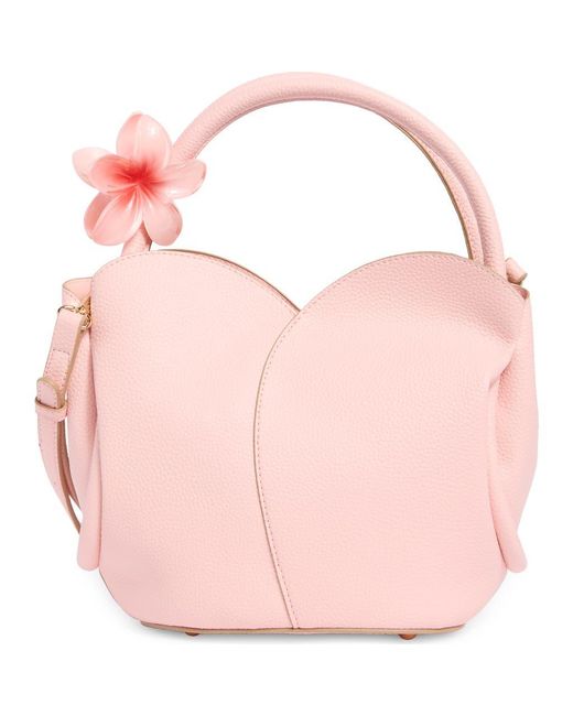 Nanette Lepore Tulip Satchel With Hibiscus Hair Tie in Pink | Lyst