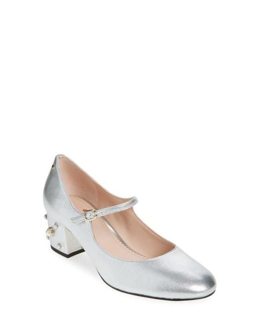 Kate Spade Eleni Mary Jane Pump in White | Lyst