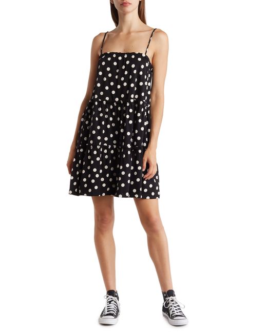 Asos Polka Dot Cotton Sundress In Black Lyst