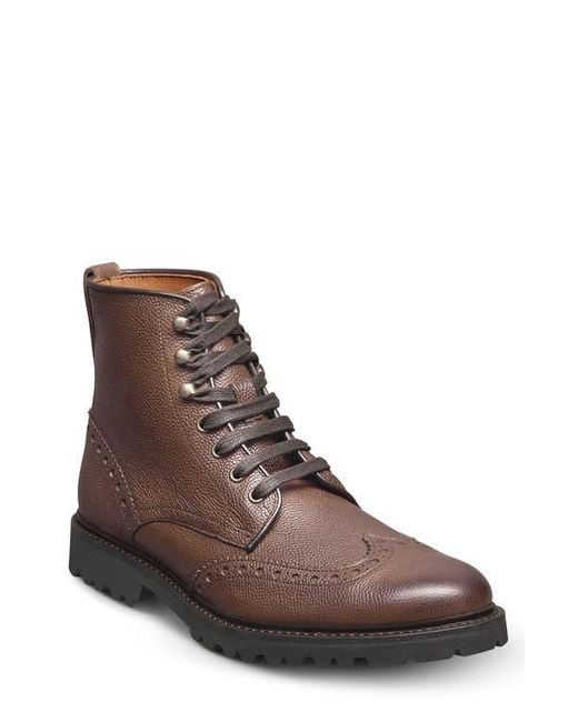 Allen Edmonds Astor Brogued Combat Boot in Brown for Men | Lyst
