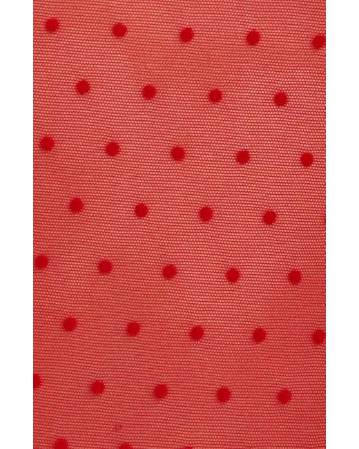 Honeydew Intimates Intimates Claire Dotted Mesh Bodysuit in Red | Lyst