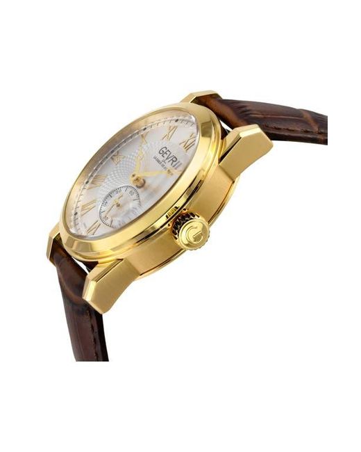 Gevril Madison Automatic Leather Strap Watch, 39Mm in Gray for Men | Lyst