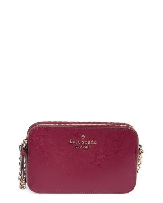 Kate Spade Cameron Double Zip Crossbody Bag in Red | Lyst