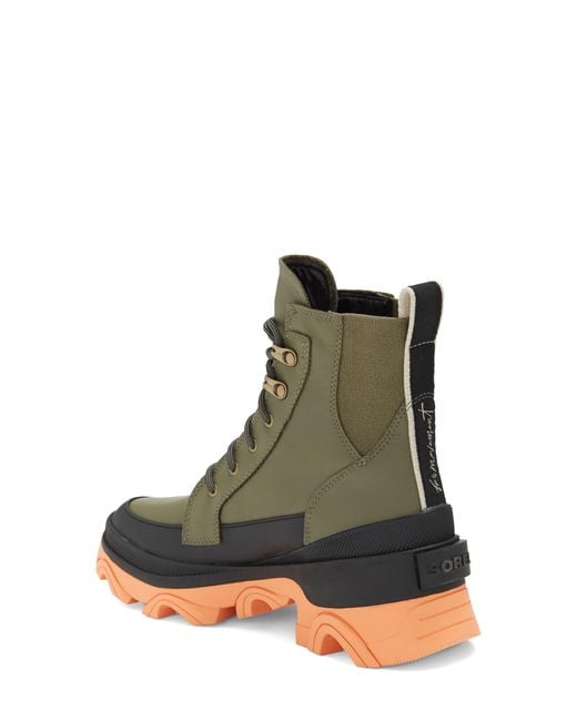 Sorel Brex Waterproof Lace Boot In Green Lyst