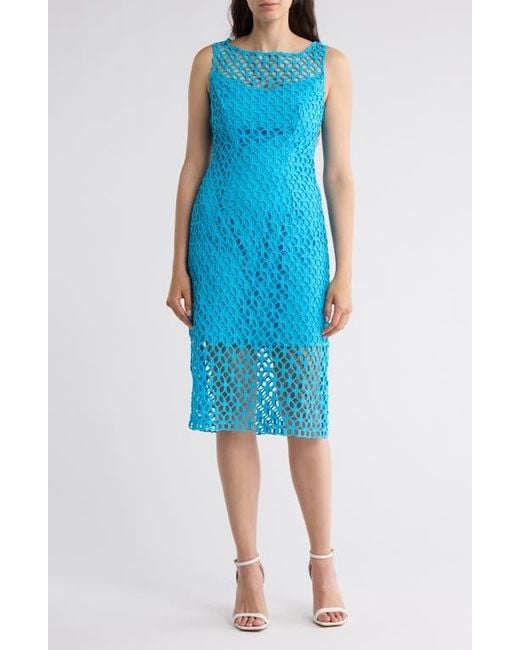 Trina Turk Eleanor Sleeveless Cutout Shift Dress in Blue | Lyst