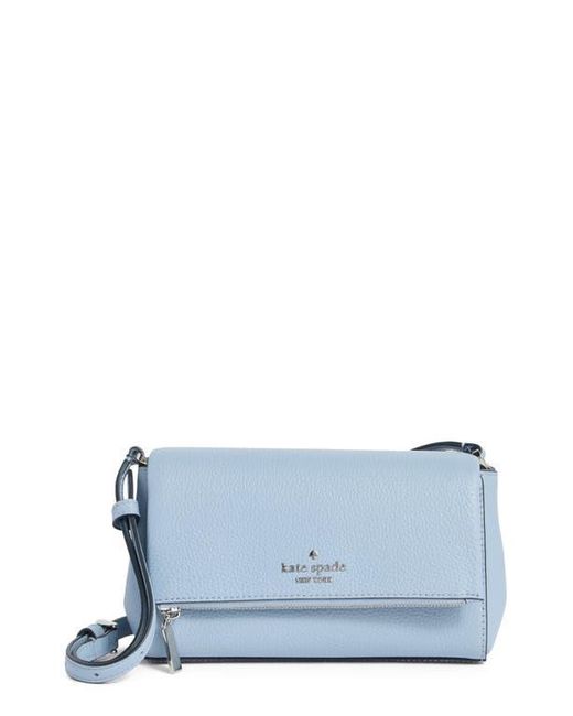 Kate Spade Leila Pebble Leather Mini Flap Bag in Blue | Lyst