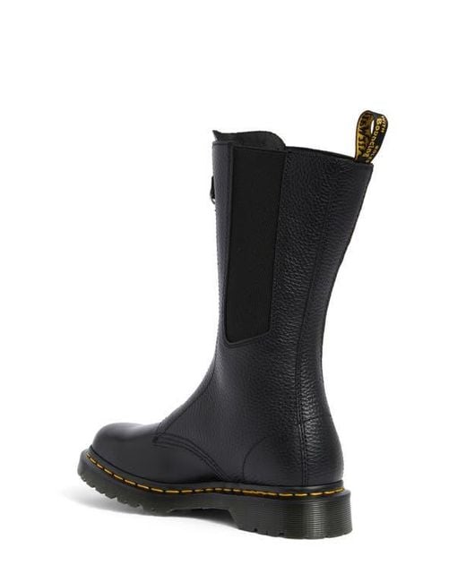 Dr. Martens 1B99 Front Zip Leather Boot in Black | Lyst