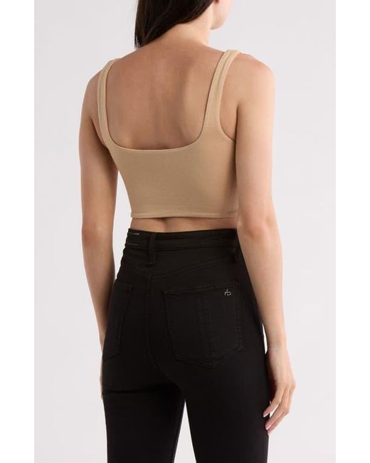 Naked Wardrobe Square Neck Tank Bralette in Black | Lyst