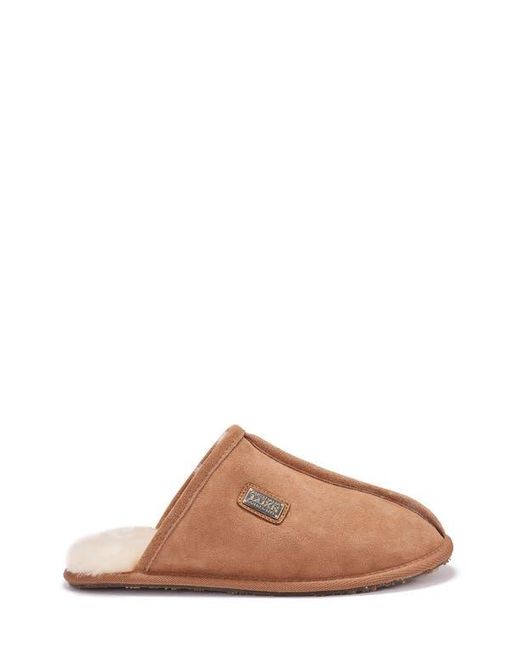 Australia Luxe Suede Closed Genuine Shearling Lined Mule in Brown for ...