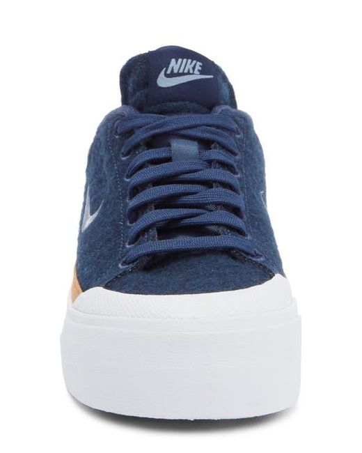 Nike Court Legacy Lift Platform Sneaker in Blue | Lyst