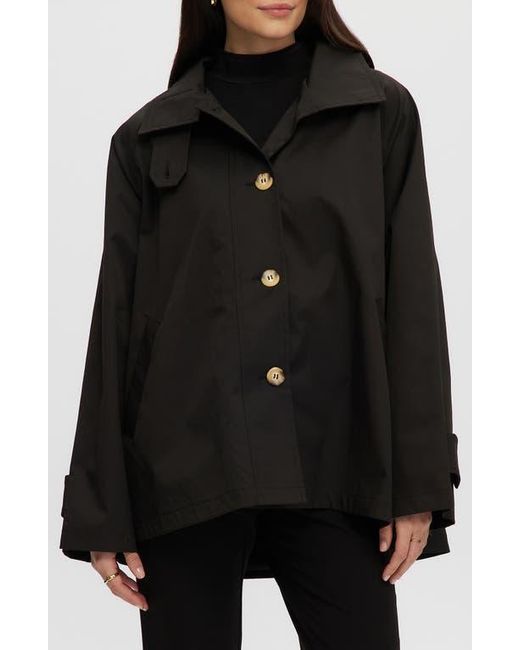 Noize Trench Poncho Jacket in Black | Lyst