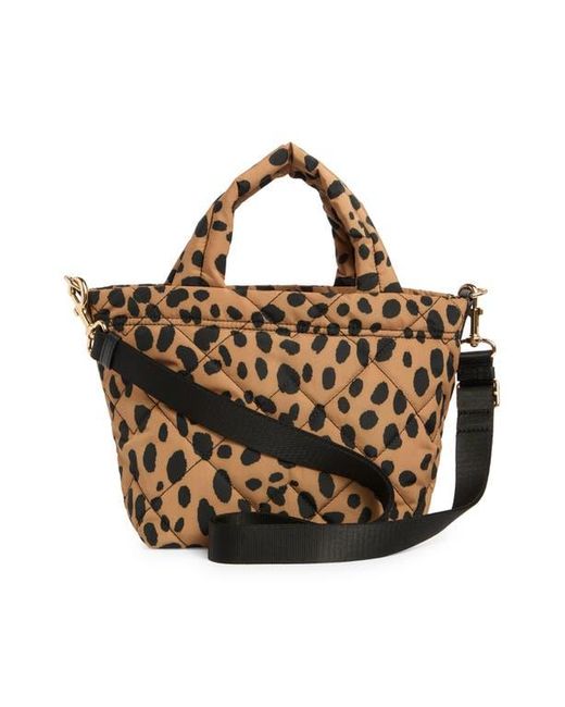 Marc Jacobs Mini Cheetah Print Quilted Nylon Tote in Brown | Lyst