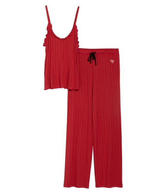 Honeydew Intimates Laid Back Wide Leg Pajamas in Red | Lyst