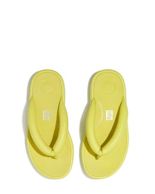 Fitflop Iqushion D-Luxe Flip Flop in Yellow | Lyst