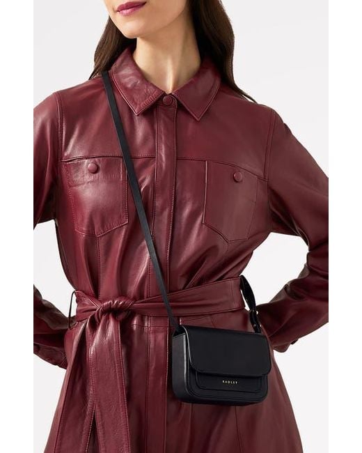 Radley Trinity Square Mini Flapover Crossbody Bag in Black | Lyst