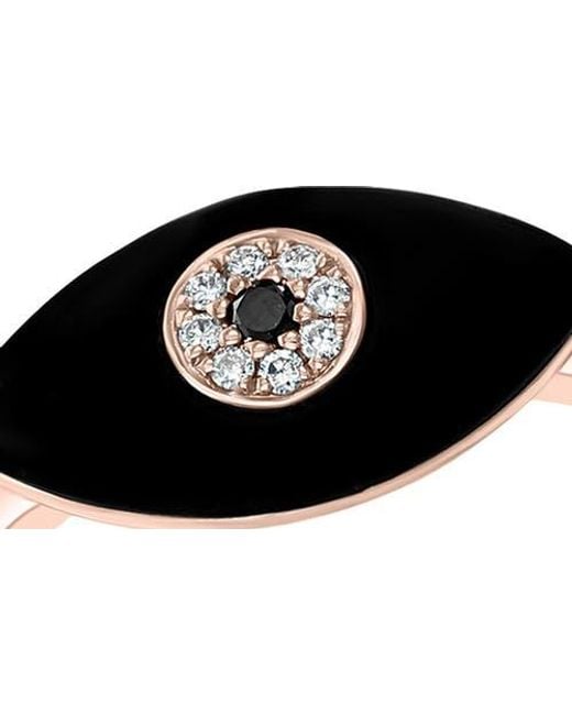 Effy Diamond & Onyx Evil Eye Ring in Black | Lyst