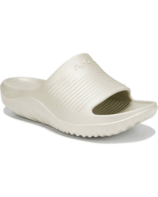 Ryka Echo Recovery Slide Sandal in White | Lyst