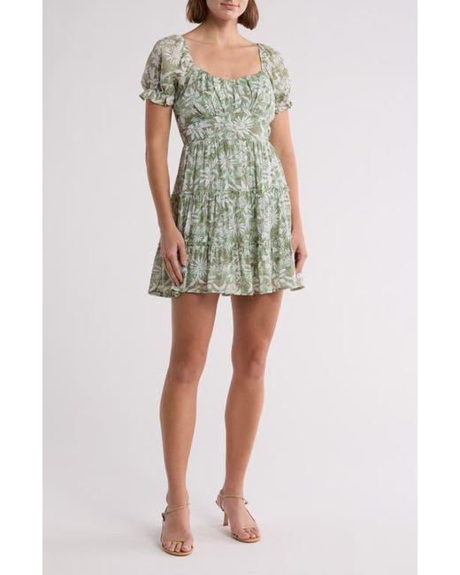 ROW A Emma Puff Sleeve Minidress | Lyst