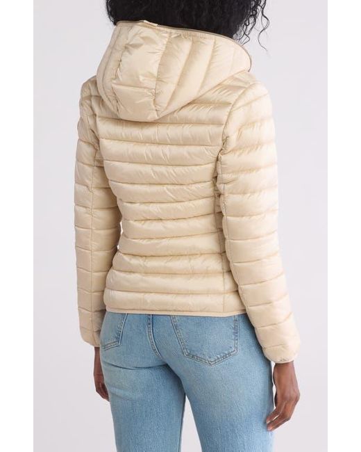 Save The Duck Olly Water Repellent Hooded Puffer Jacket in Blue | Lyst