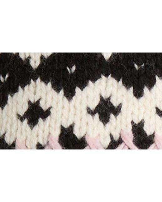 Rag & Bone Leigh Fair Isle Wool Blend Scarf in Black | Lyst