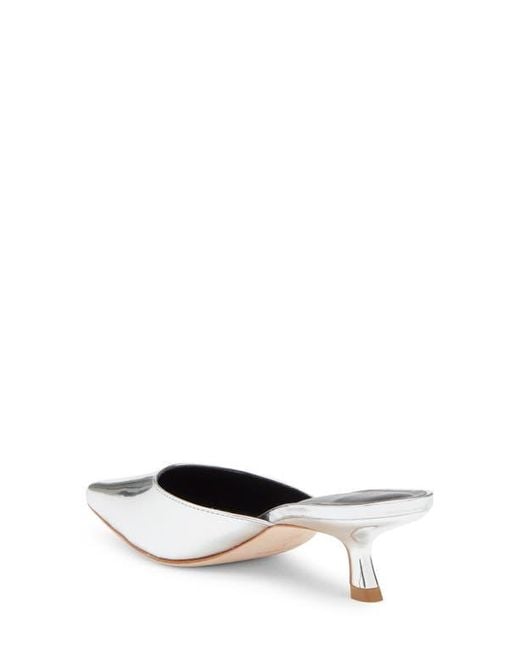 Reformation Wilda Kitten Heel Mule in White | Lyst