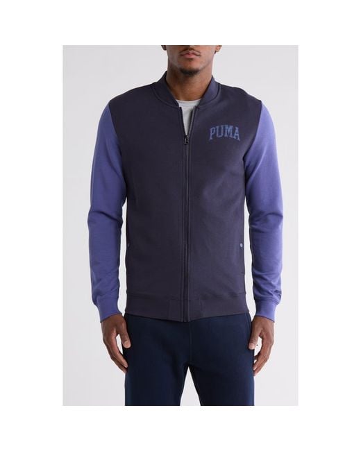 PUMA Class Bomber Jacket in Blue for Men | Lyst