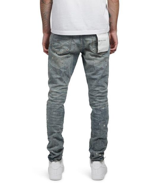 Purple Brand Paint Splatter Slim Fit Jeans in Gray for Men | Lyst