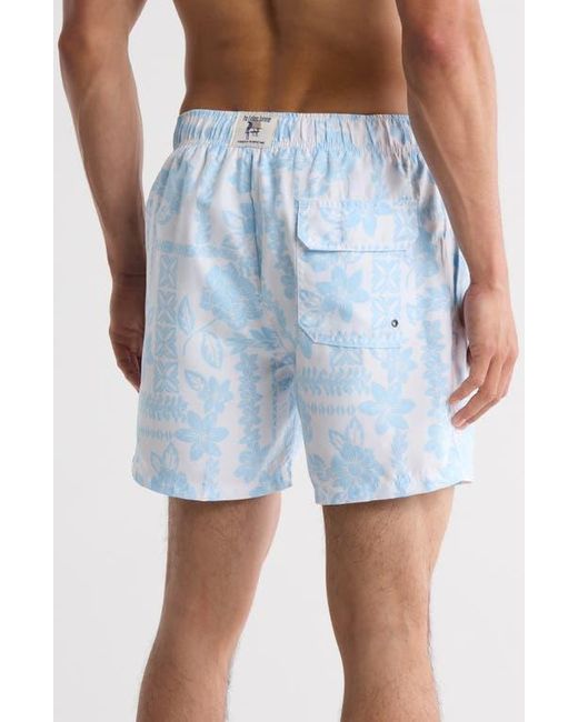 Vintage Summer Lei Border Swim Trunks in Blue for Men | Lyst