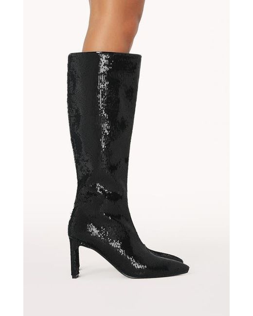 Billini Matilda Sequin Knee High Boot in Black | Lyst
