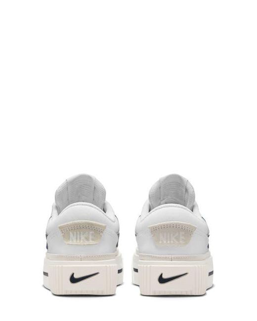 Nike Court Legacy Lift Platform Sneaker in White | Lyst
