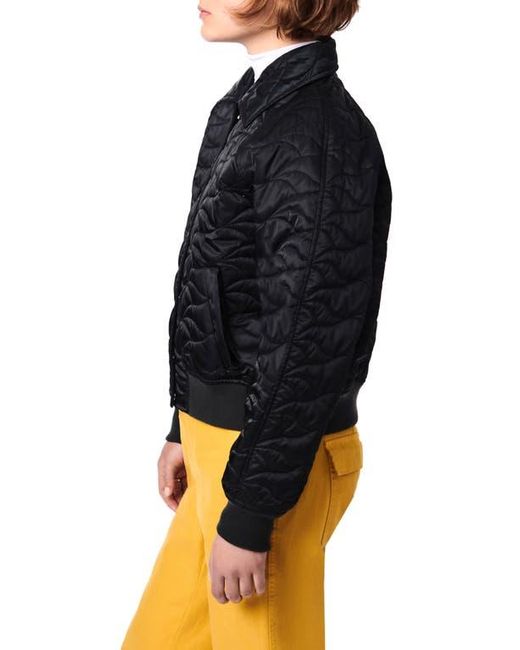 Bernardo Quilted Satin Jacket in Black | Lyst