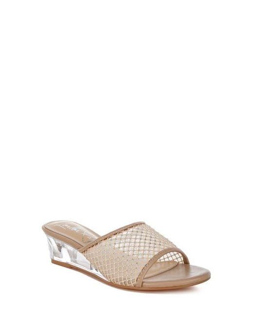 LONDON RAG Tempra Wedge Sandal in Natural | Lyst