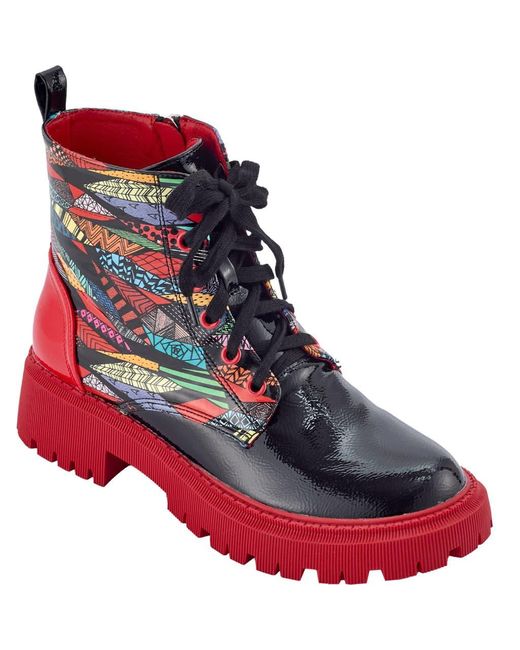 Ninety Union Freeway Lug Sole Combat Boot in Blue | Lyst