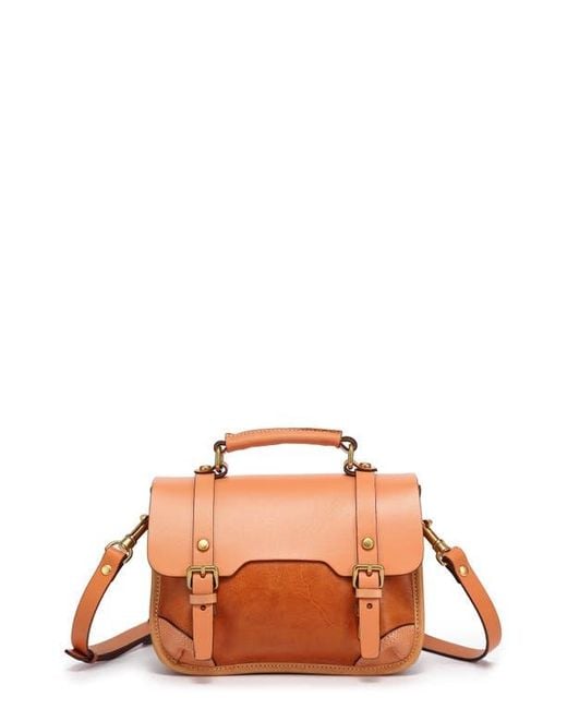 Old Trend Alder Leather Mini Satchel in Brown | Lyst