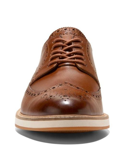 Cole Haan Morse Grand Wingtip Derby in Brown for Men | Lyst