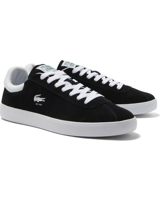 Lacoste Baseshot Leather Sneaker in Black for Men | Lyst