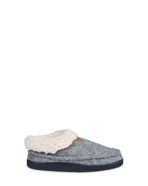 GAAHUU Faux Shearling Lined Slipper in Gray | Lyst