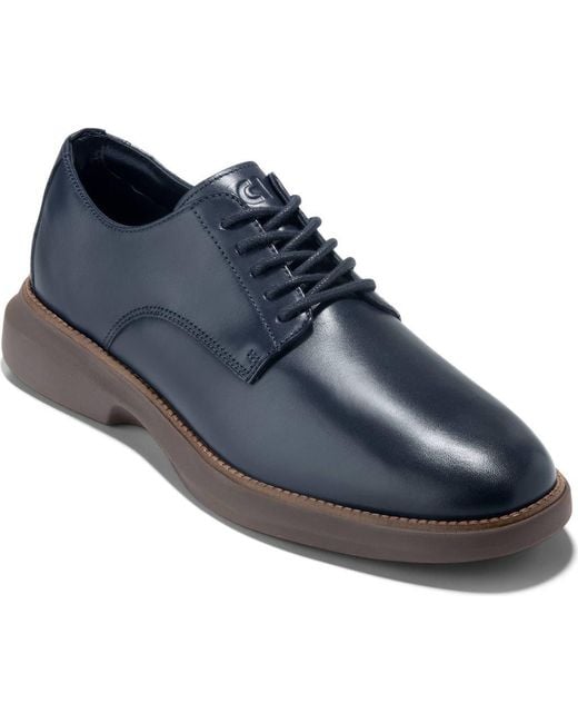 Cole Haan Grand Shadowlite Plain Toe Derby in Blue for Men | Lyst