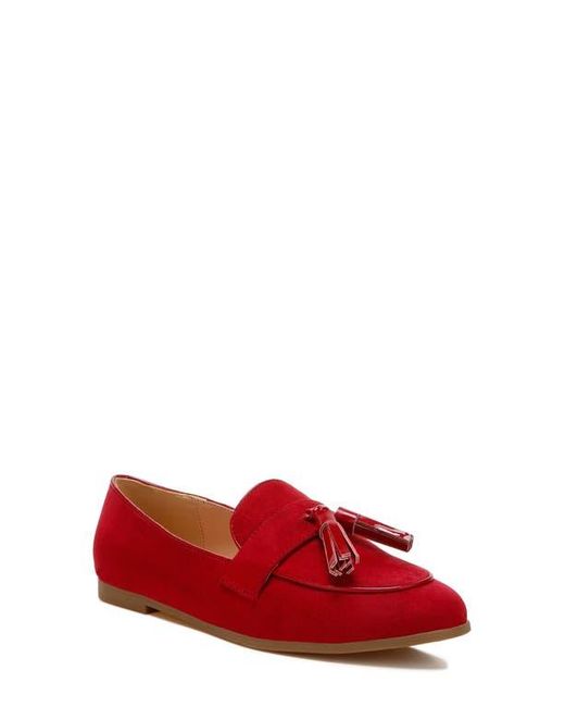 Rag & Co Folklore Tassel Loafer in Red | Lyst