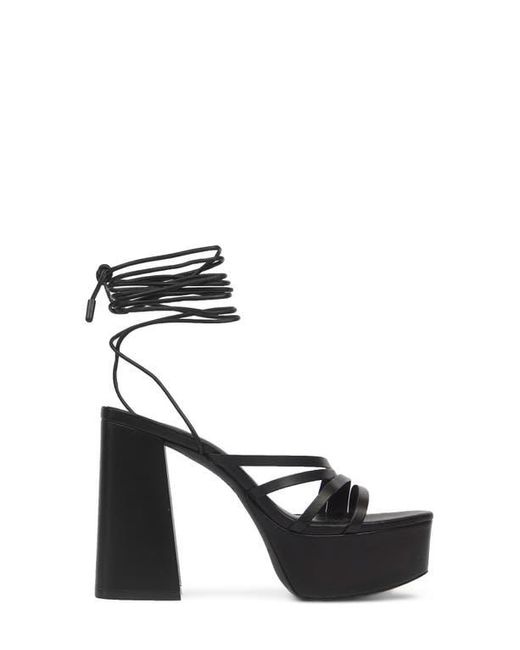 Black Suede Studio Suede Studio Elsa Ankle Tie Platform Sandal in Black ...