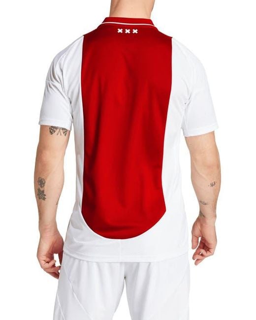 adidas Ajax Aeroready Home Jersey in Red for Men | Lyst