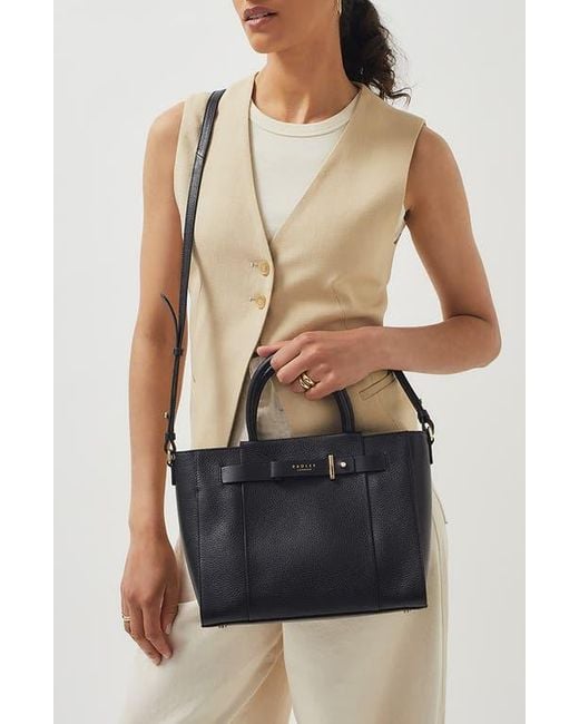 Radley Islington Way Medium Leather Tote Bag in Black | Lyst