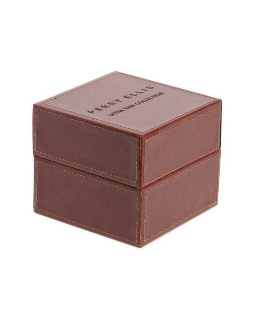 Perry Ellis Diamond Slim Faux Leather Strap Watch, 41Mm in Black for ...