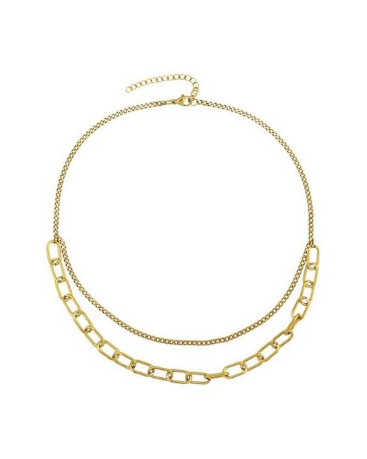 Rebel Roxy Mixed Chain Layered Necklace in Metallic | Lyst