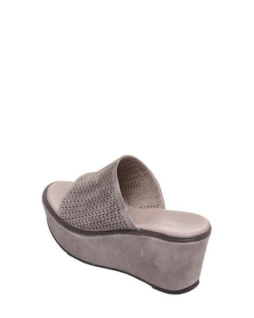 Antelope Kinsley Platform Slide Sandal in Gray | Lyst
