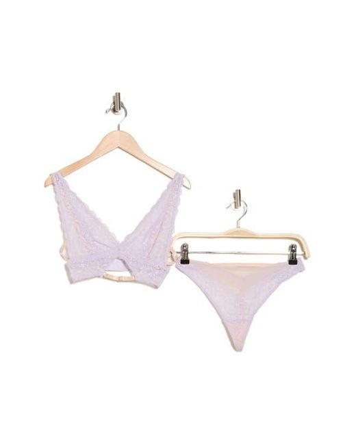 Honeydew Intimates Nicolette Lace Bralette & Thong Set | Lyst