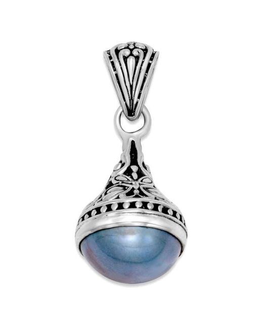 Samuel B. Sterling Mabe Pearl Butterfly Teardrop Pendant in Blue | Lyst