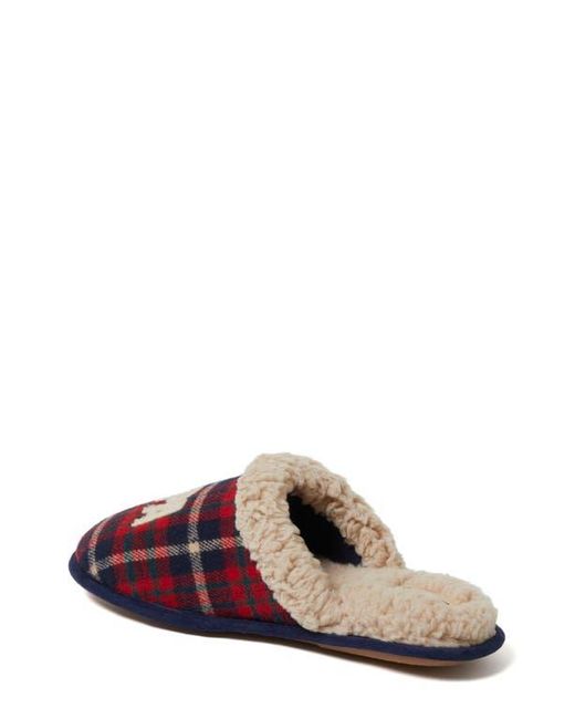 Dearfoams Papa Bear Plaid Faux Shearling Scuff Slipper for Men | Lyst