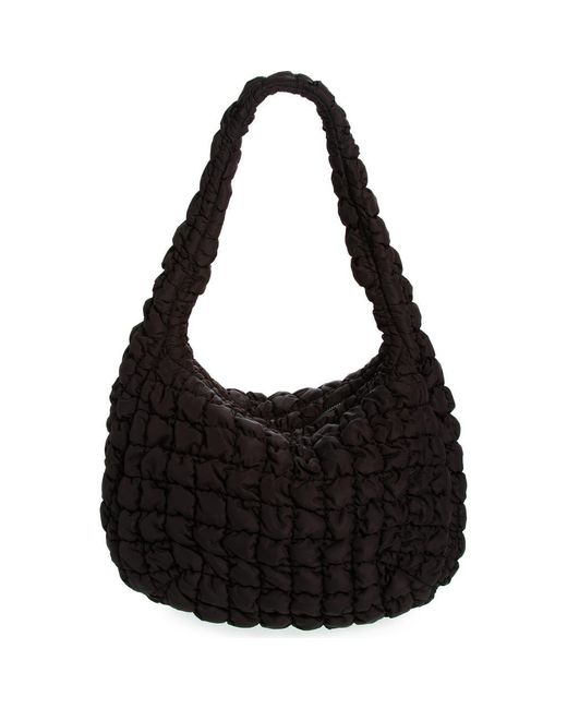COS Oversized Quilted Crossbody Bag in Black | Lyst